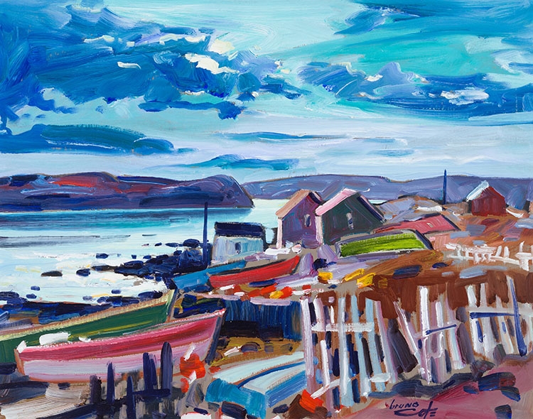 Bruno Côté | Fishing boats (1990) | MutualArt