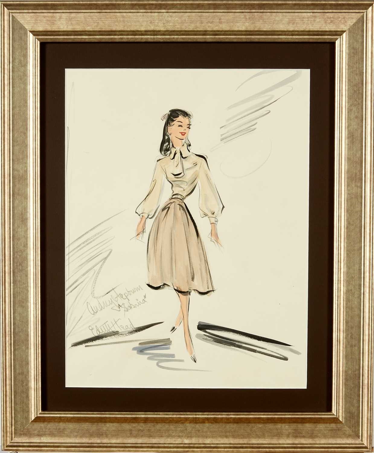 Edith Head | Original sketch for an outfit for Audrey Hepburn in ...