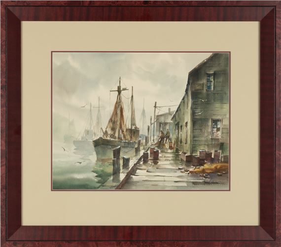 John Cuthbert Hare | Harbor Scene | MutualArt