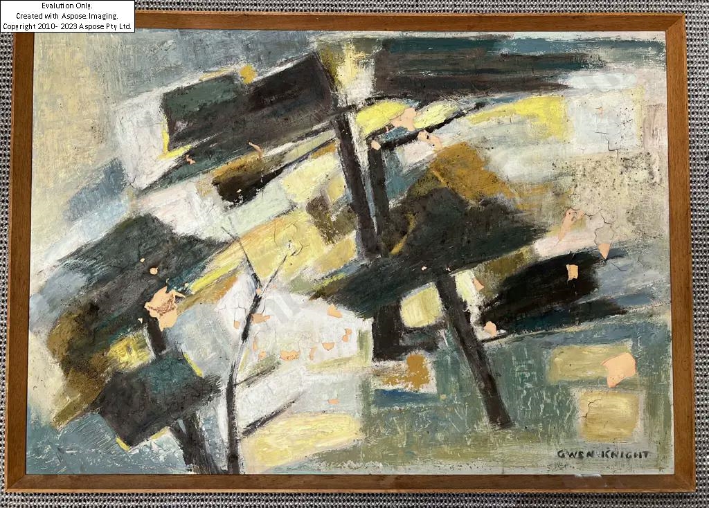 Gwen Knight | Gwen Knight Abstract Oil on Board AF | MutualArt