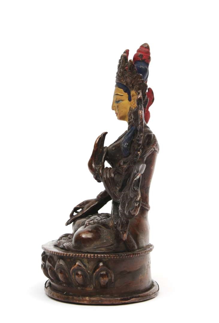 Tibetan School, 19th Century | A Tara seated on a Lotus Throne (20th ...