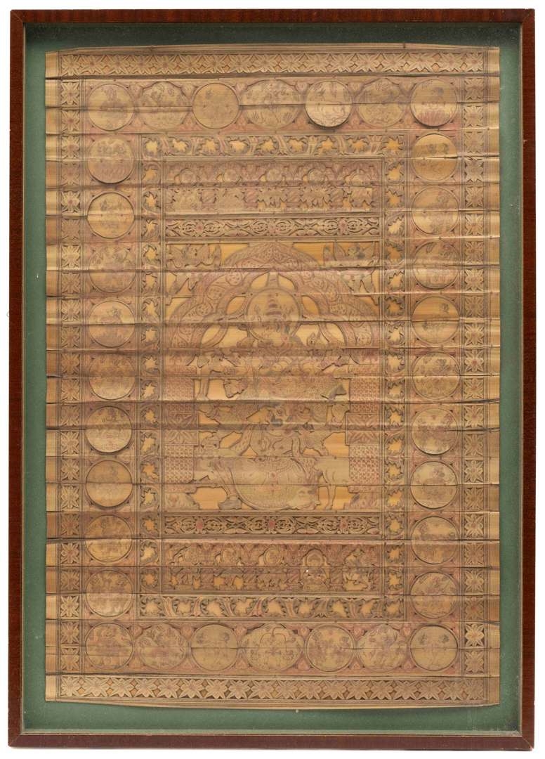 Indian School, 19th Century | A South Indian palm leaf scroll depicting 'Durga ...