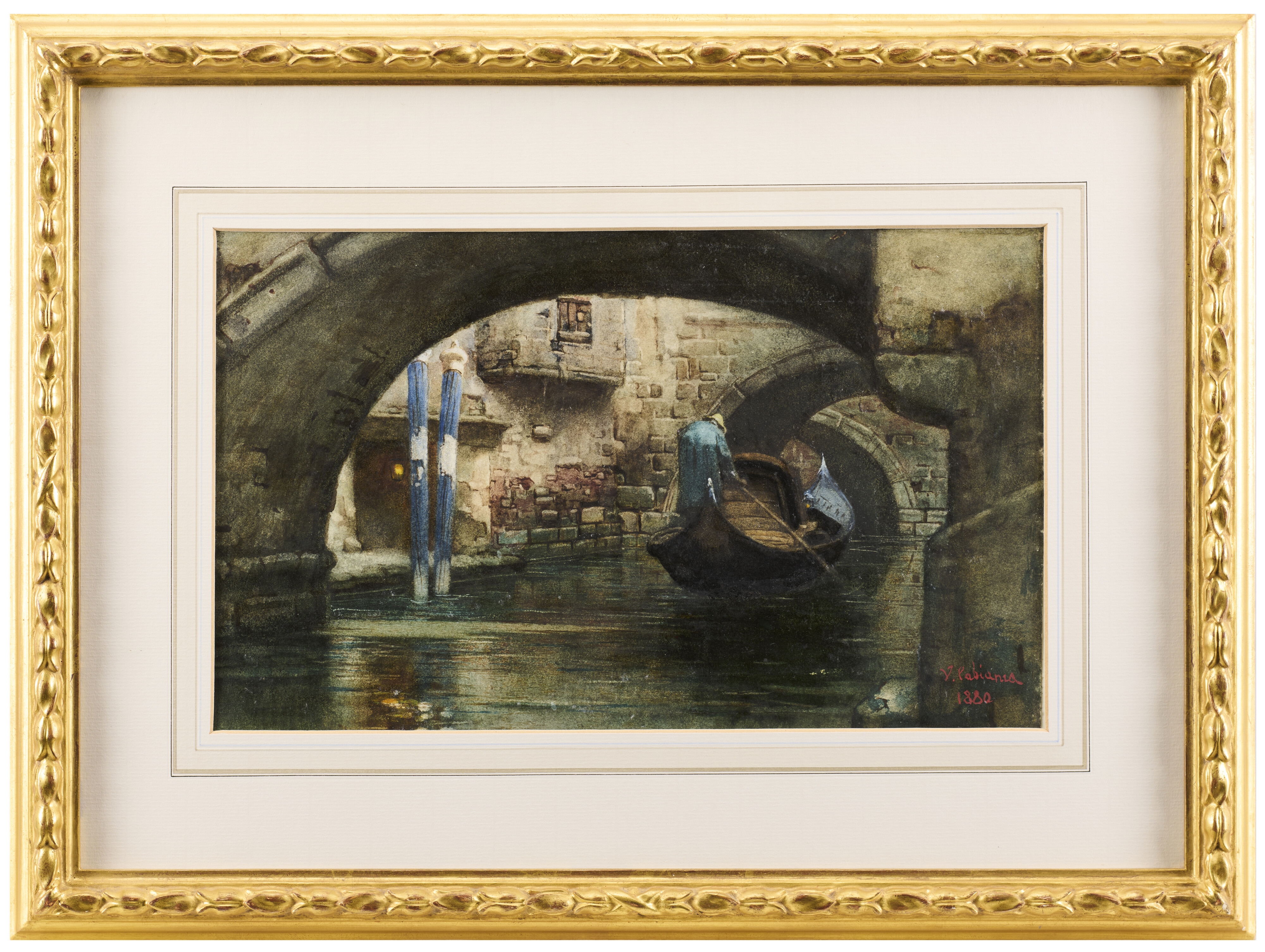 Vincenzo Cabianca | La gondola (1880) | MutualArt