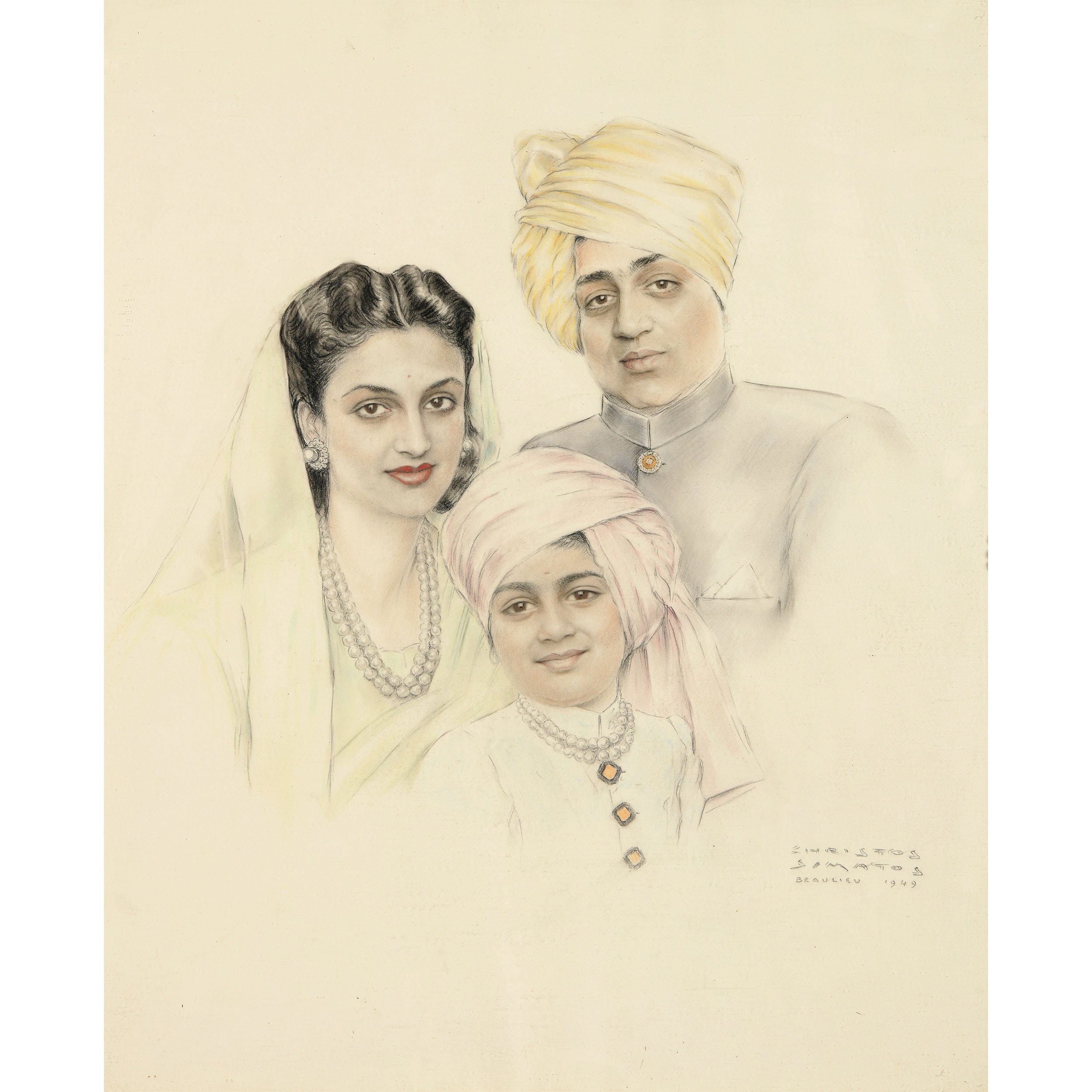 Christos Simatos | PORTRAIT DE FAMILLE (1949) | MutualArt