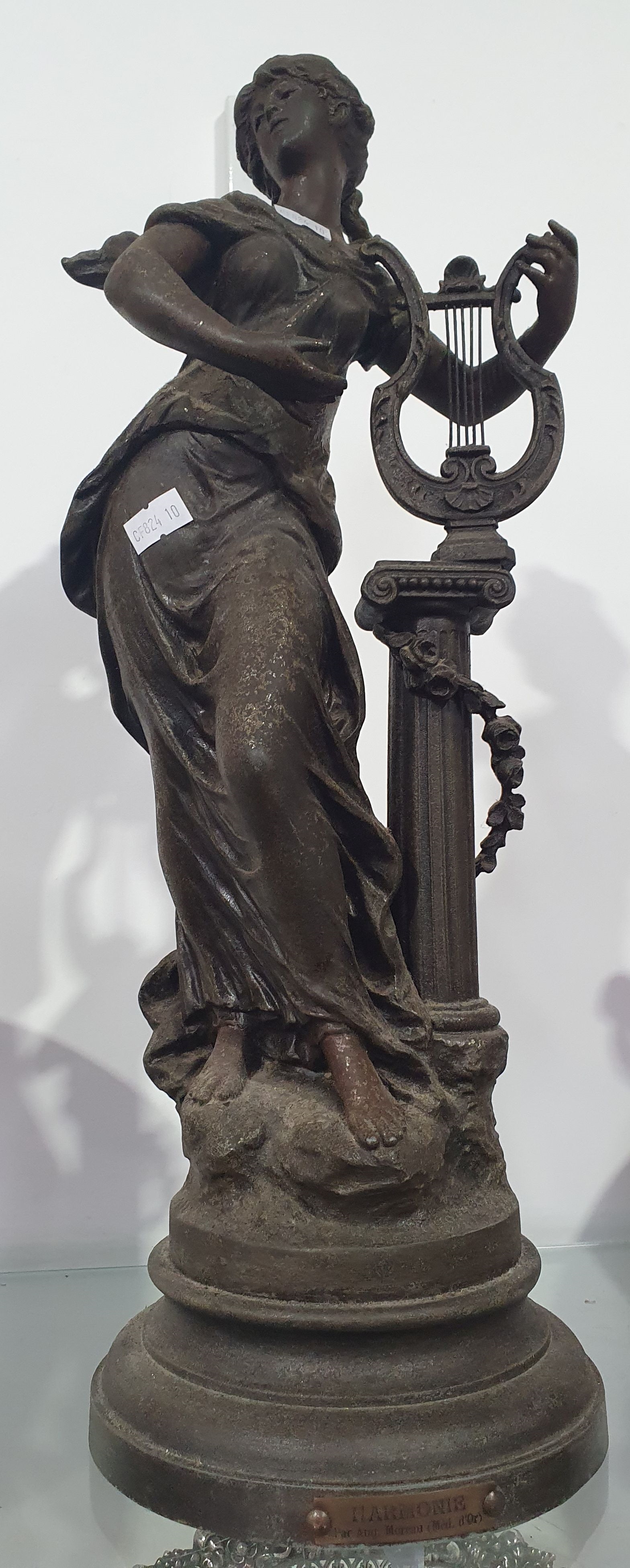 Auguste Moreau | AFTER AUGUS MOREAU FRENCH SPELTER FIGURE OF HARMONIE | MutualArt