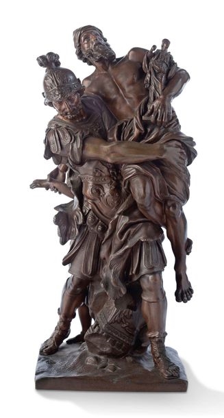 French School, 19th Century | Aeneas carrying his father Anchises (19th ...