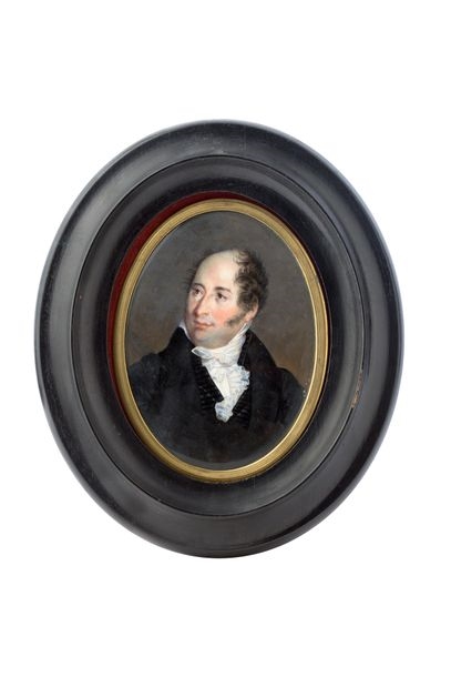 Louis François Aubry | Large oval miniature | MutualArt