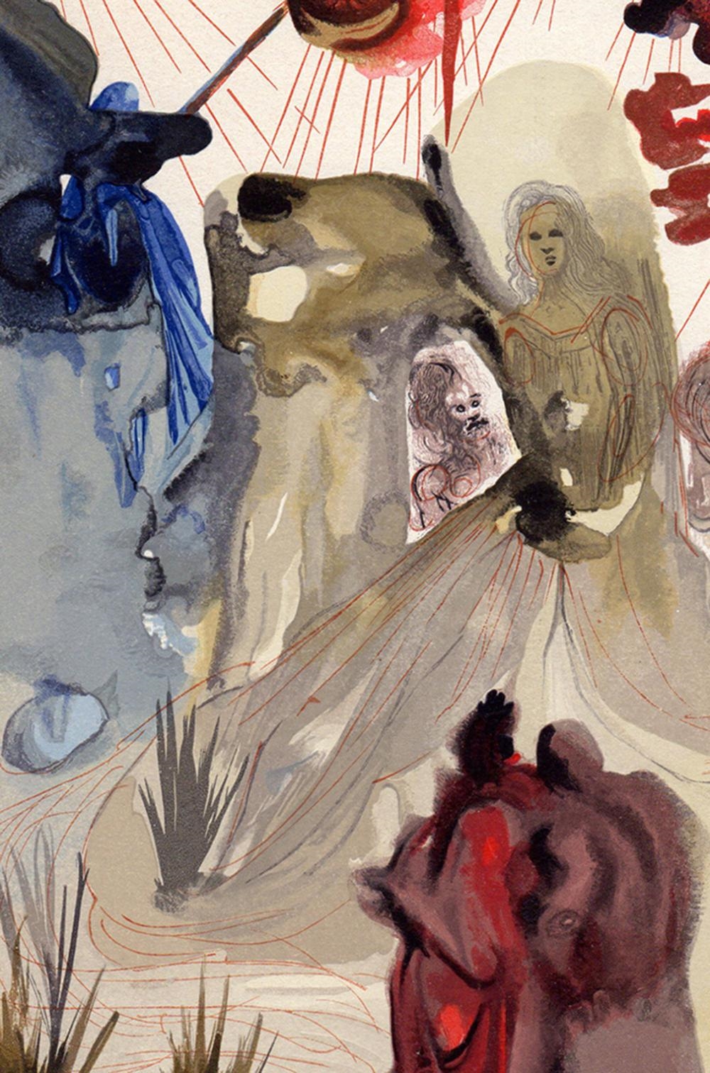 Salvador Dalí | 1960 Salvador Dali Divine Forest Authentic Woodcut | MutualArt