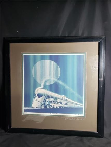 Fred Bonn | New York Central train flying down the tracks | MutualArt