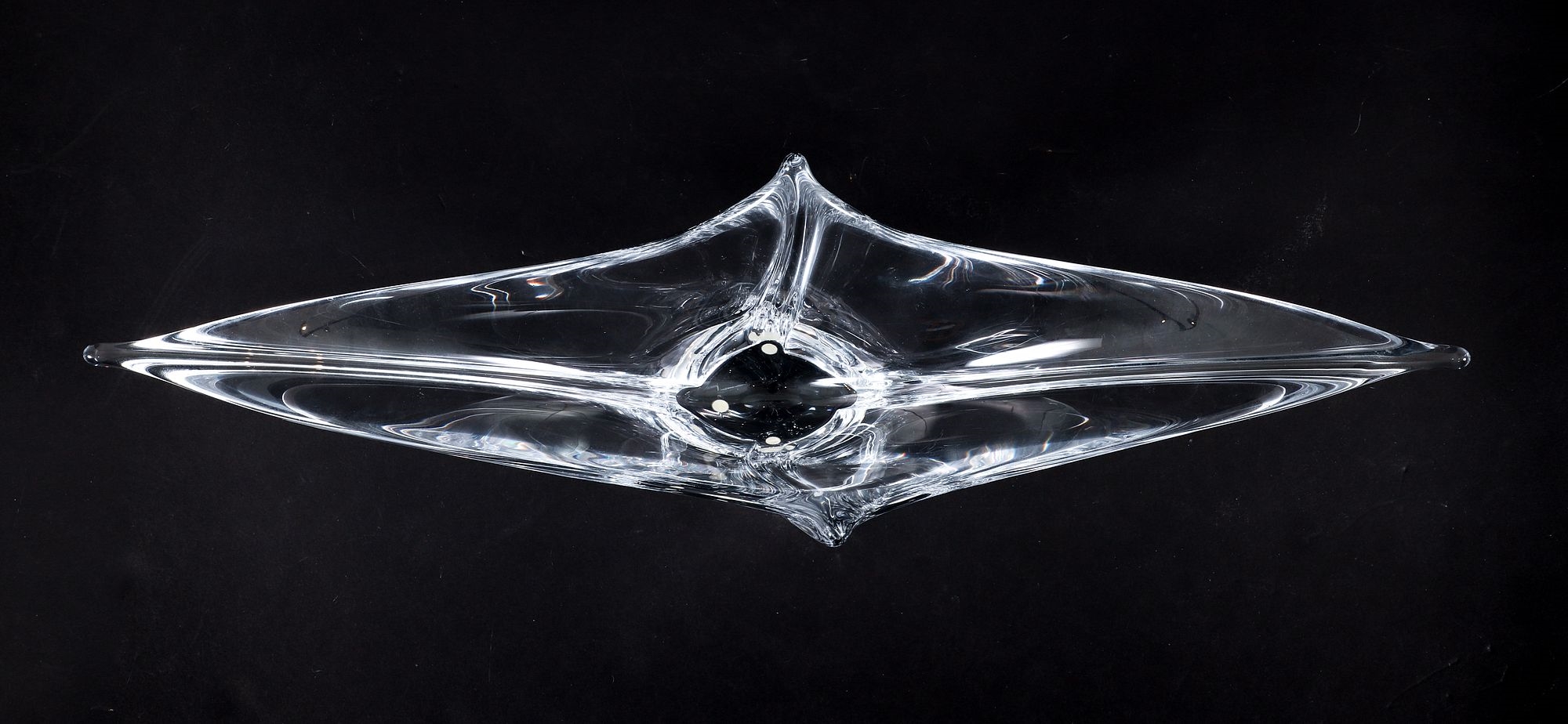 Daum Frères | Daum Clear Glass Centerpiece | MutualArt