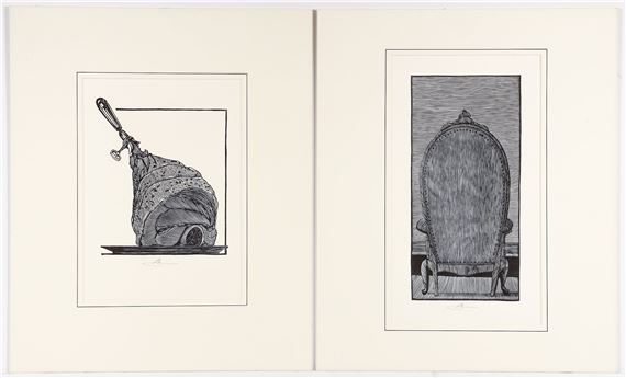 Barry Moser | 2 Barry Moser Alice in Wonderland wood engravings (Circa ...