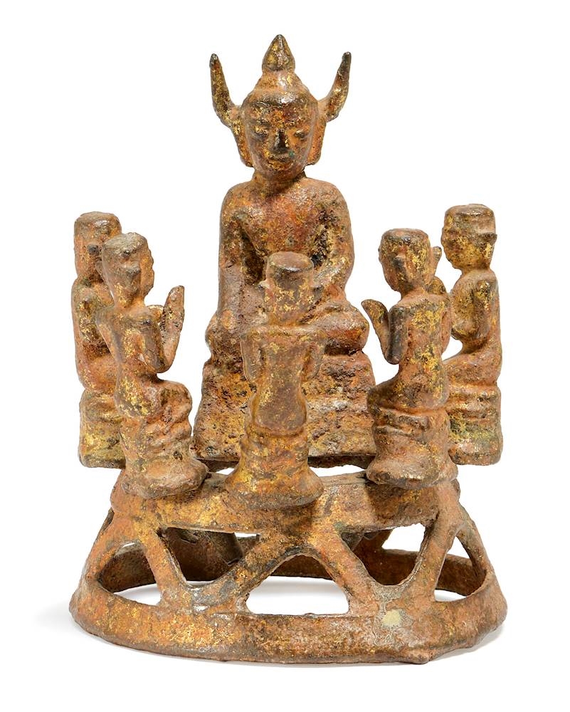 Burmese School, 19th century | BUDDHA'S FIRST SERMON (19) | MutualArt