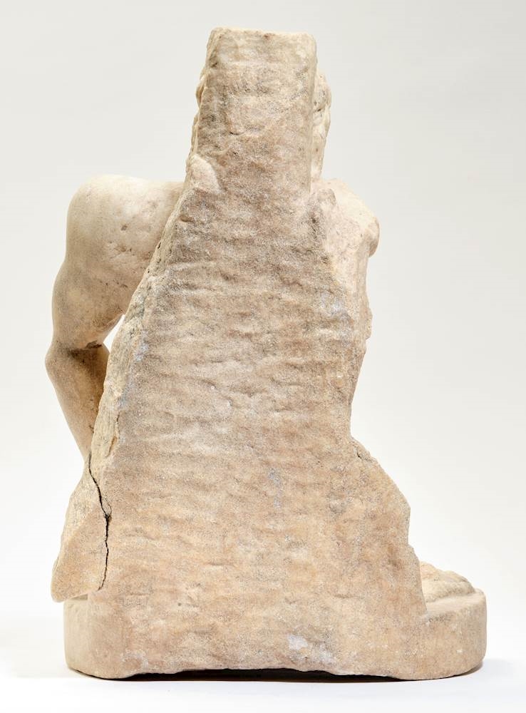 Gandhara School 3rd Century | A RARE FIGURE OF A MARBLE ATLAS | MutualArt