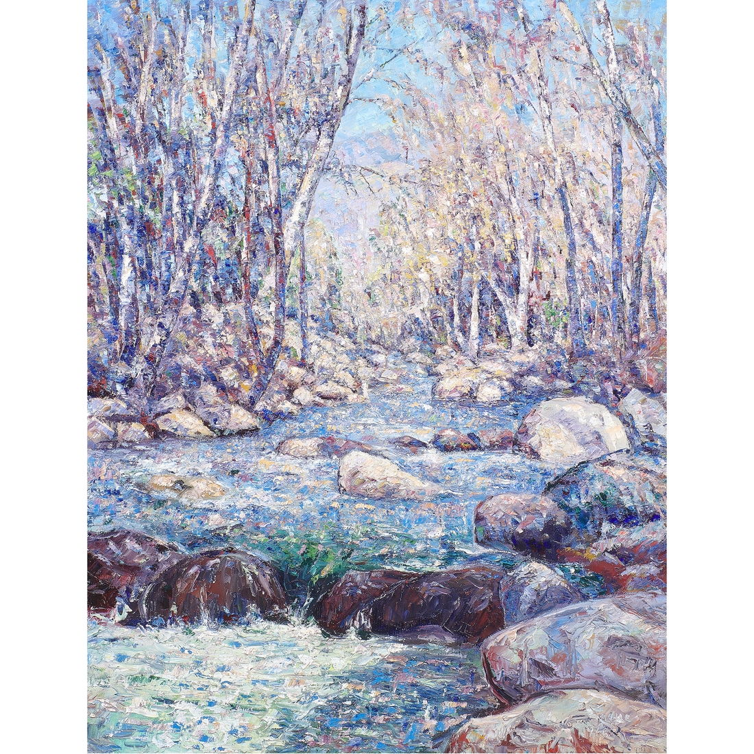 John August Dominique | Sycamores Along Matilija Creek (1966) | MutualArt