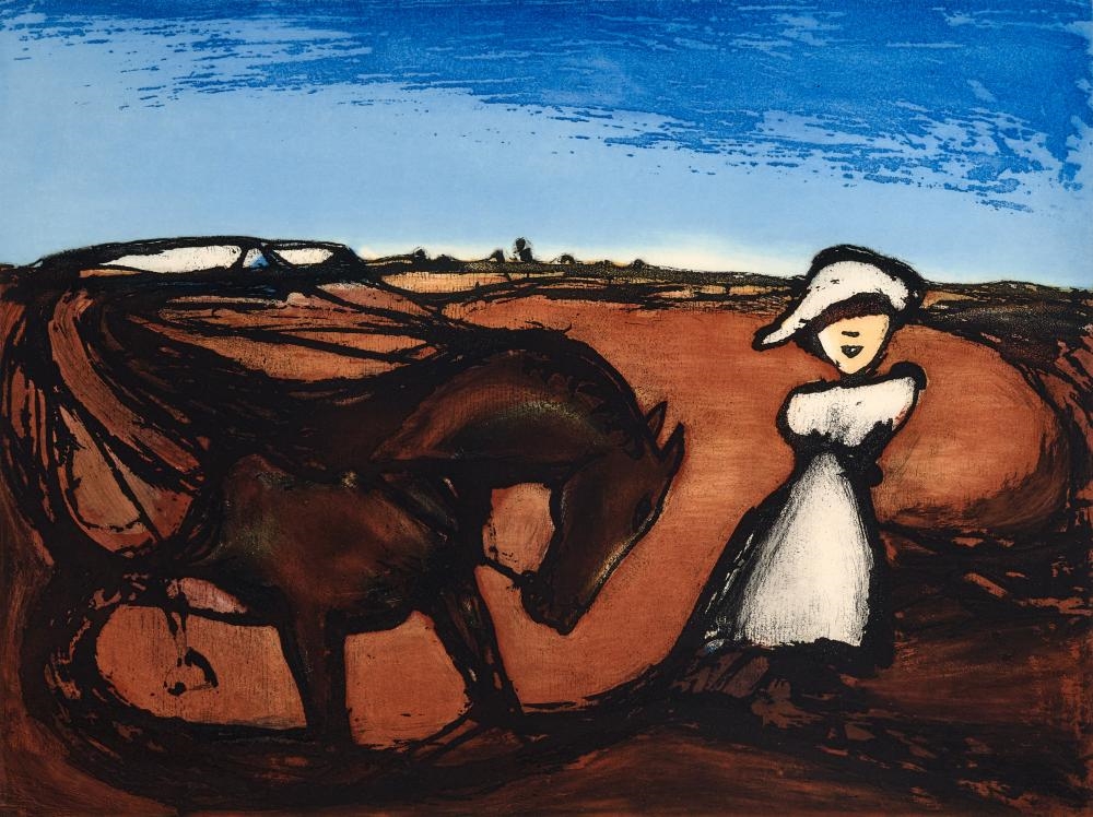 Garry Shead | GARRY SHEAD (1942 - ), Horse and Lady, 2005, multi-plate ...