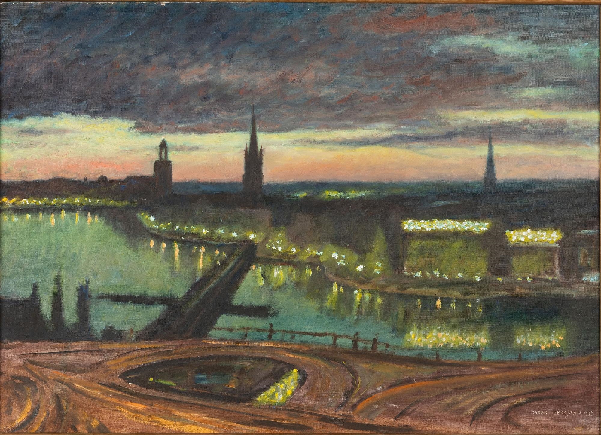 Oskar Bergman | Stockholmskväll (1944) | MutualArt