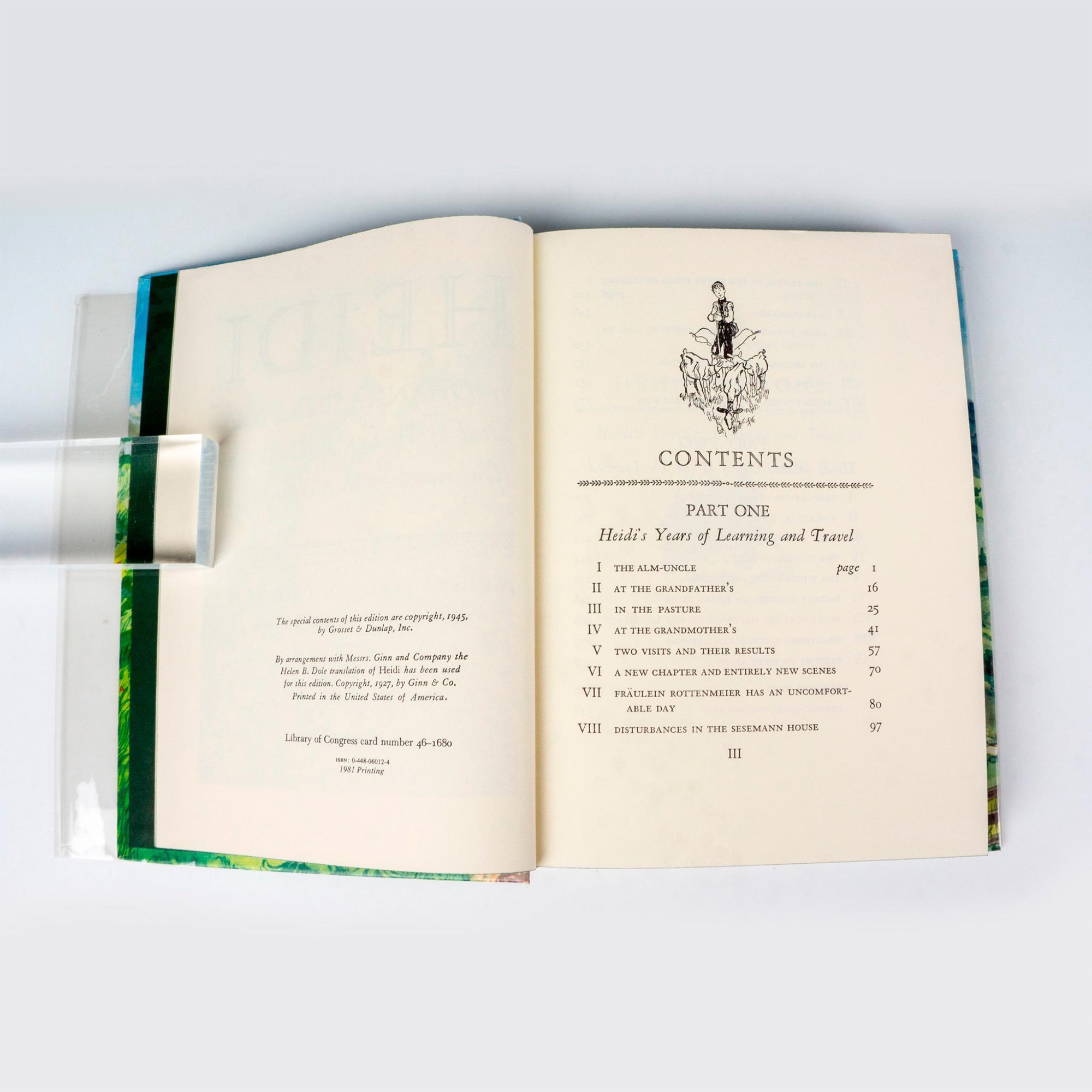 William Sharp | Heidi, Book by Johanna Spyri and Translated by Helen B ...