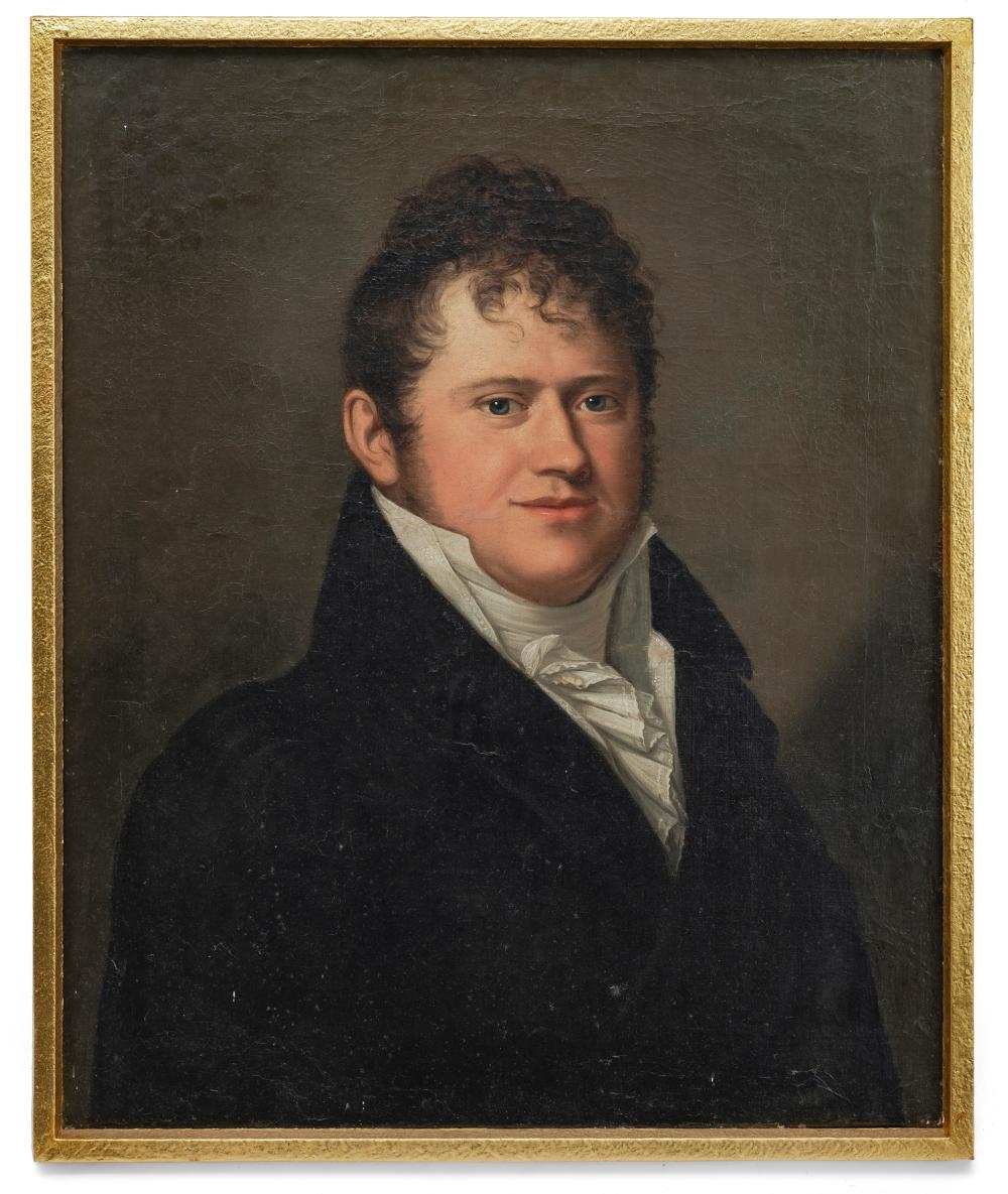 Johann Christoph Rincklake | Portrait of Baron Spiegel in a dark frock ...