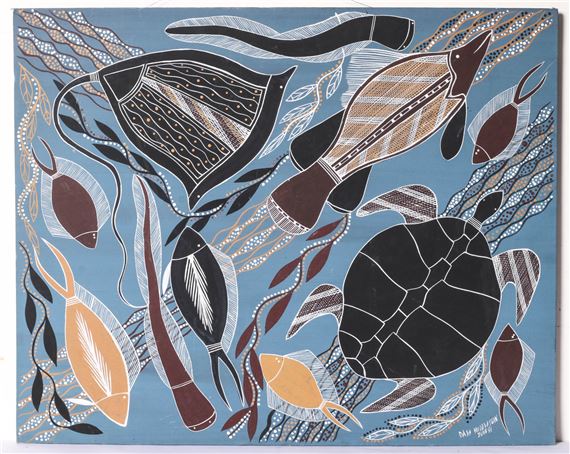 Dale Huddleston | Sea creatures depicted with rarrk (1991) | MutualArt