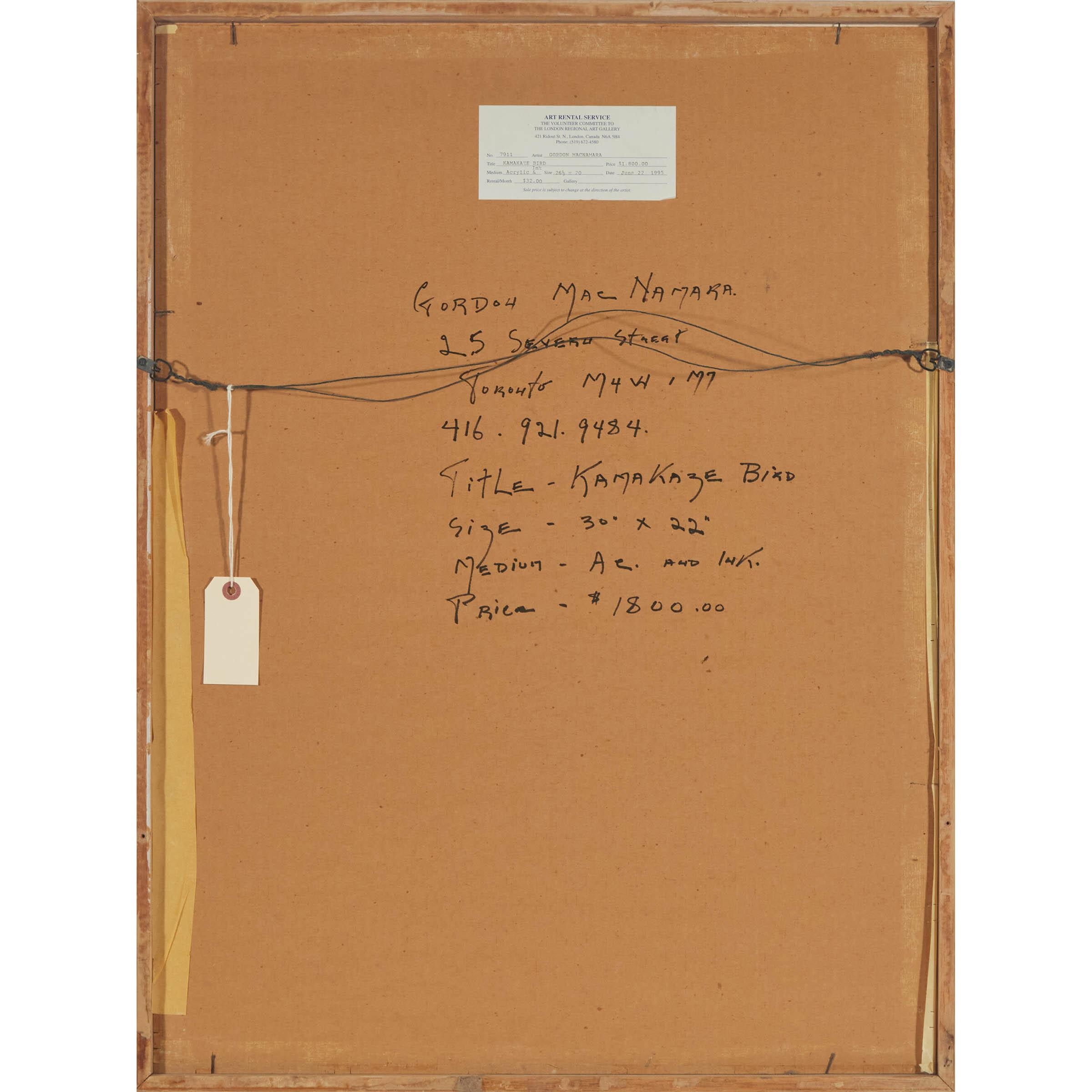 Gordon MacNamara | KAMAKAZE BIRD (1995) | MutualArt