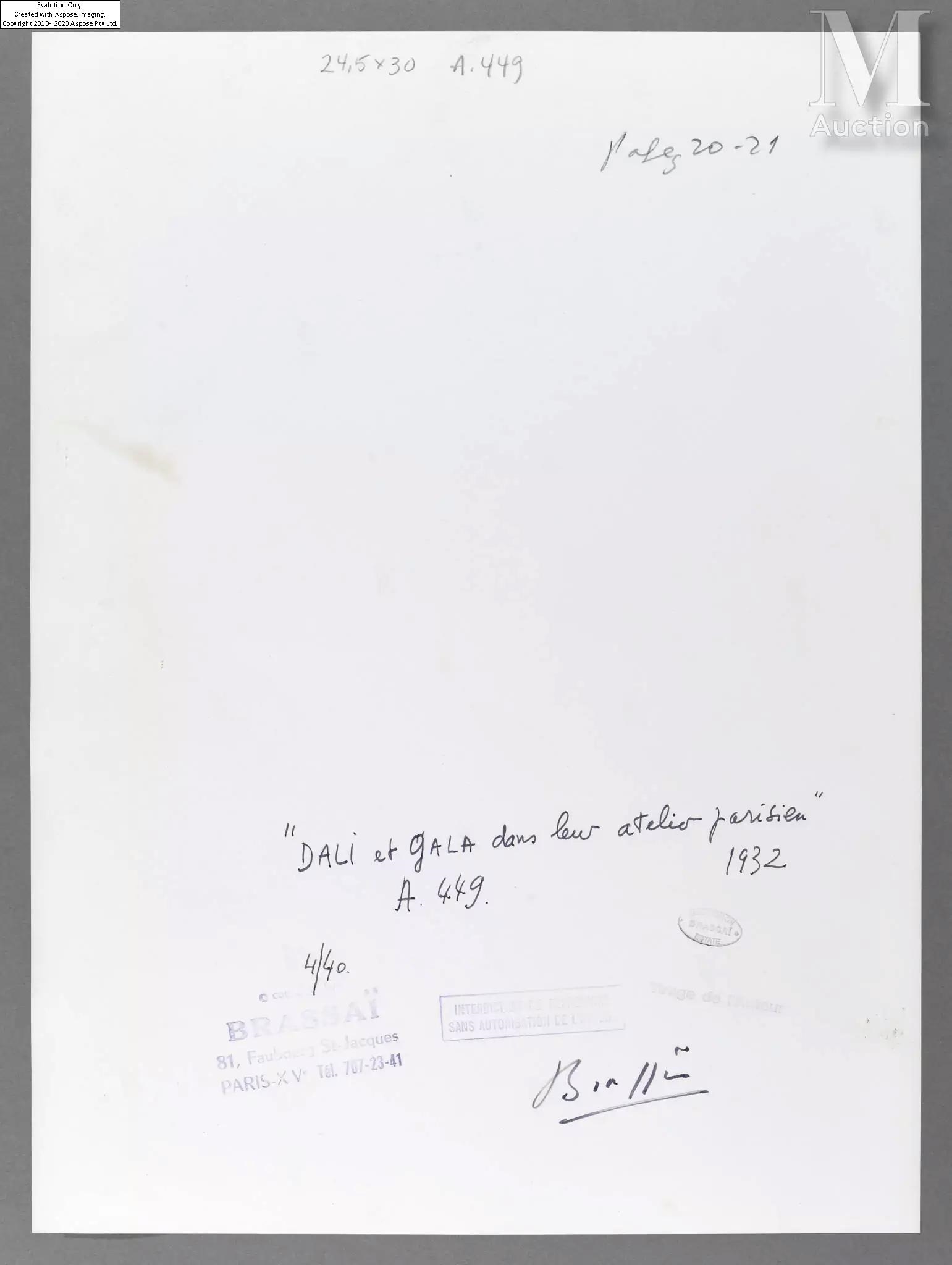 Brassaï | BRASSAÏ (Gyula Halász, dit) (1899-1984 (1932) | MutualArt