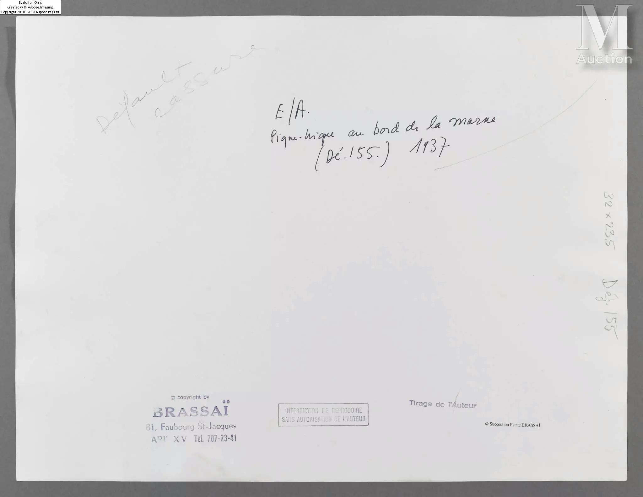 Brassaï | BRASSAÏ (Gyula Halász, dit) (1899-1984 (1937) | MutualArt