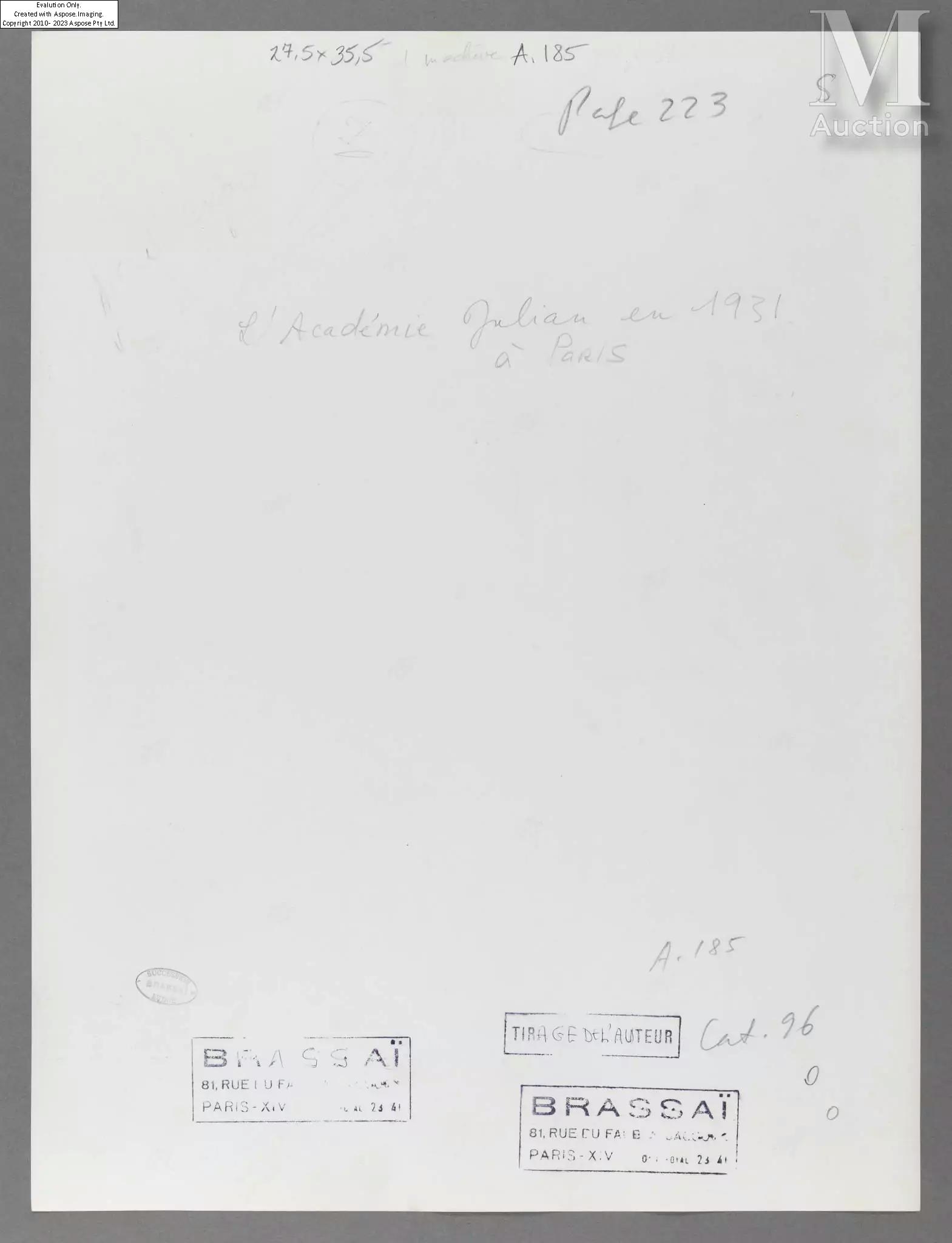 Brassaï | BRASSAÏ (Gyula Halász, dit) (1899-1984 (1931) | MutualArt