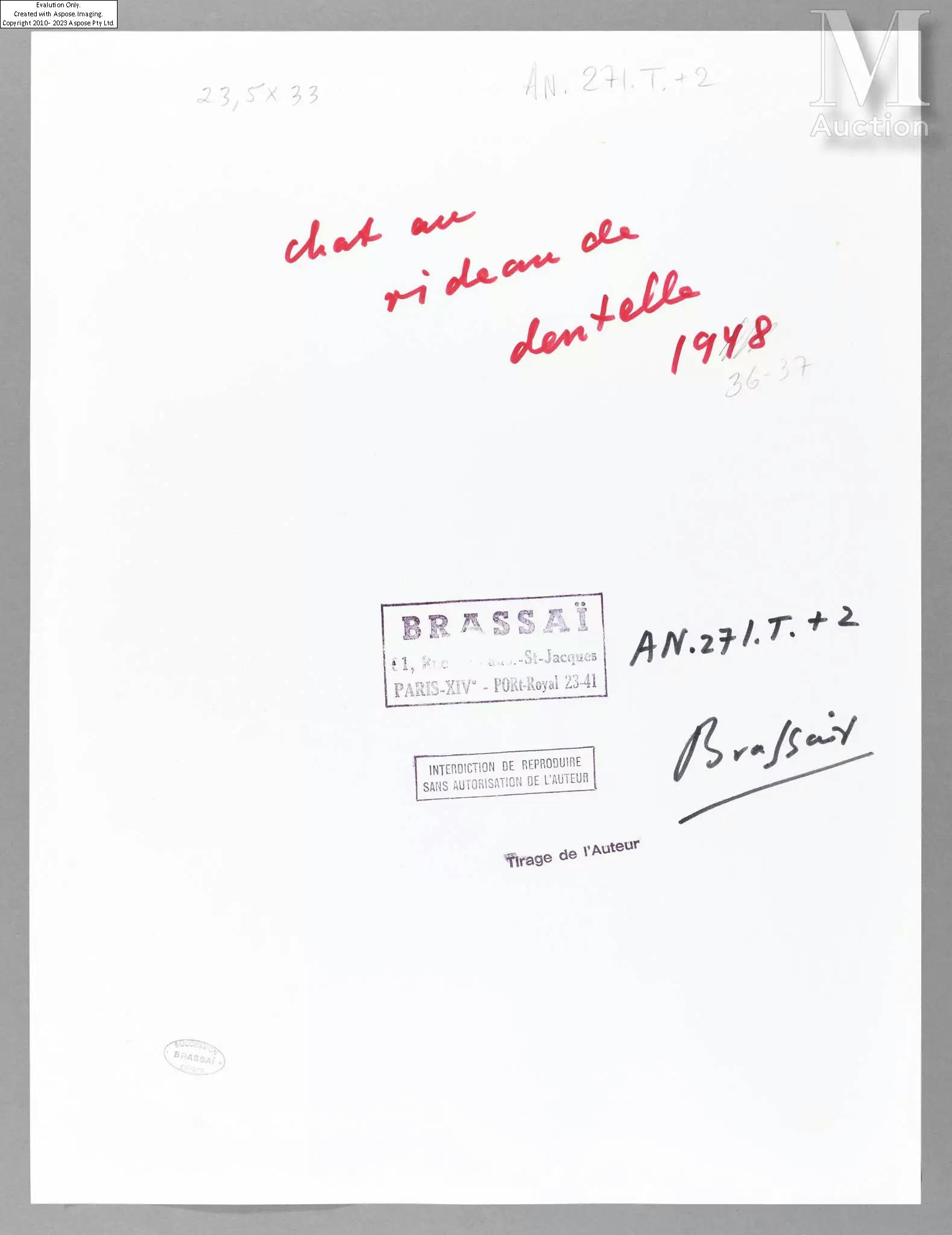 Brassaï | BRASSAÏ (Gyula Halász, dit) (1899-1984 (1948) | MutualArt