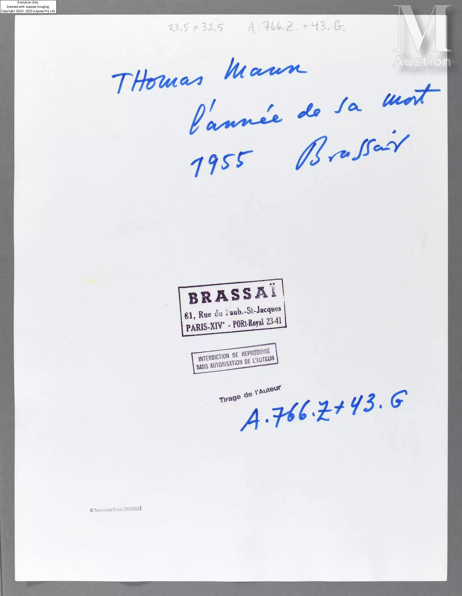 Brassaï | BRASSAÏ (Gyula Halász, dit) (1899-1984 (1955) | MutualArt