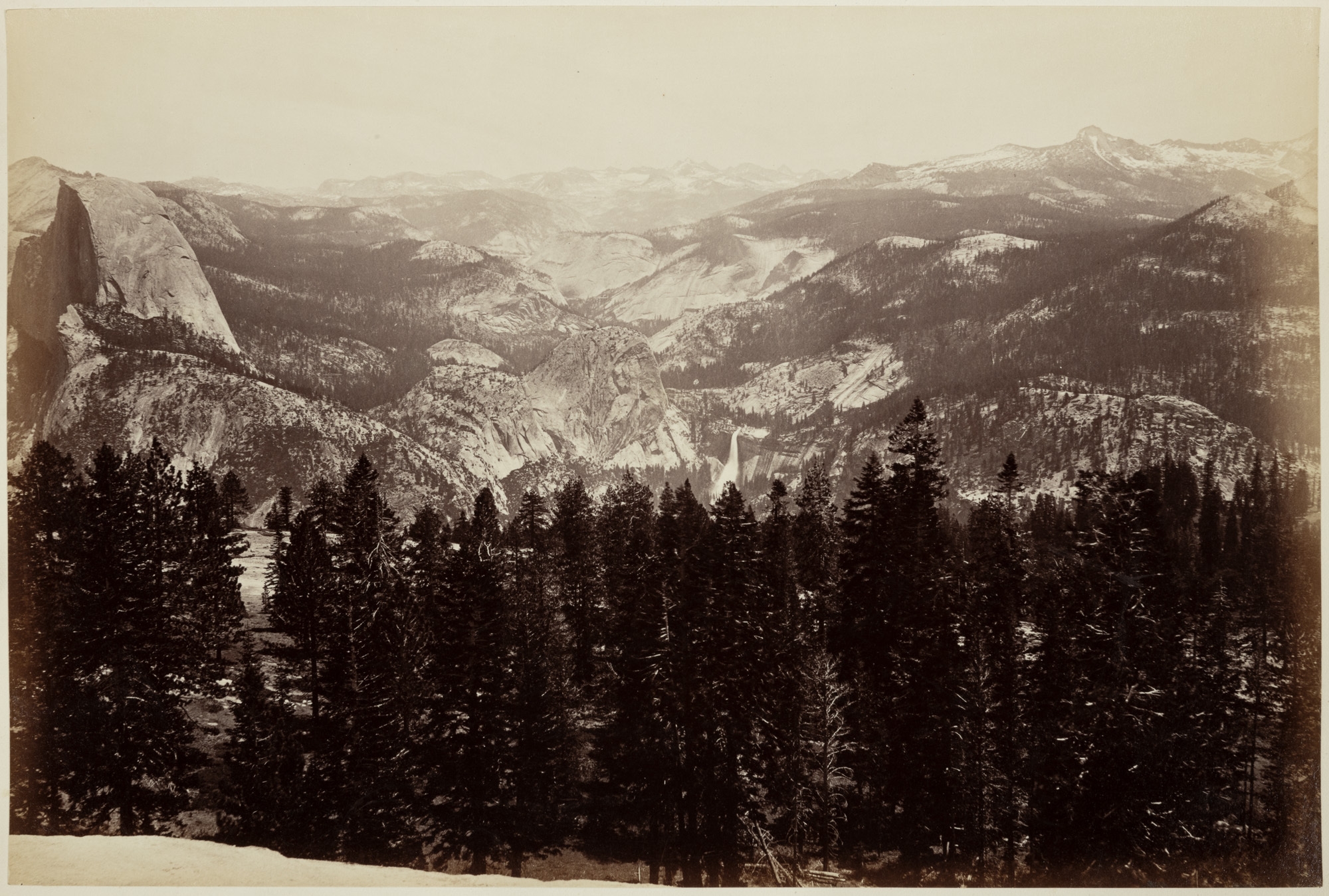 Carleton Watkins | Landscape of Nevada Fall in Yosemite (Circa 1865 ...