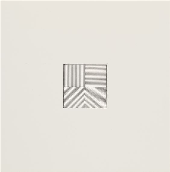 Sol LeWitt | Lines in four directions aus: Rubber Stamp Portfolio (1976 ...