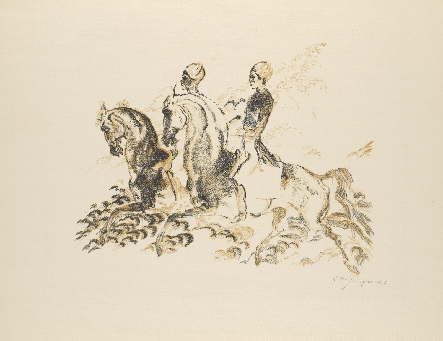Ludwig Heinrich Jungnickel | Aus der Reitschule (1919) | MutualArt