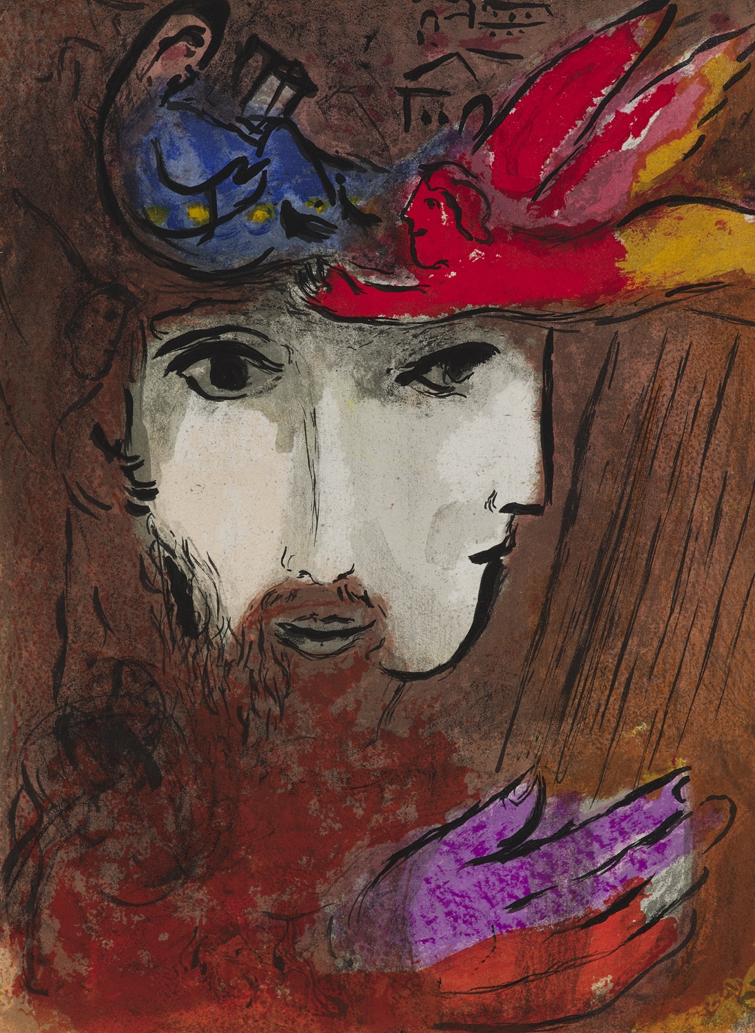 Marc Chagall | David und Bathseba (1956) | MutualArt