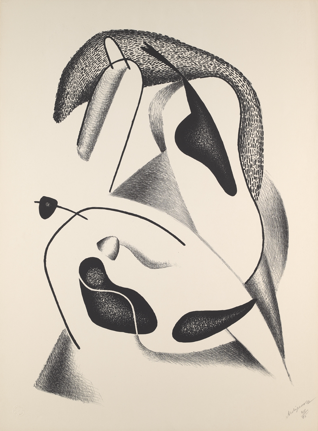 Alexander Archipenko | Lying Horizontal Figure (1957) | MutualArt