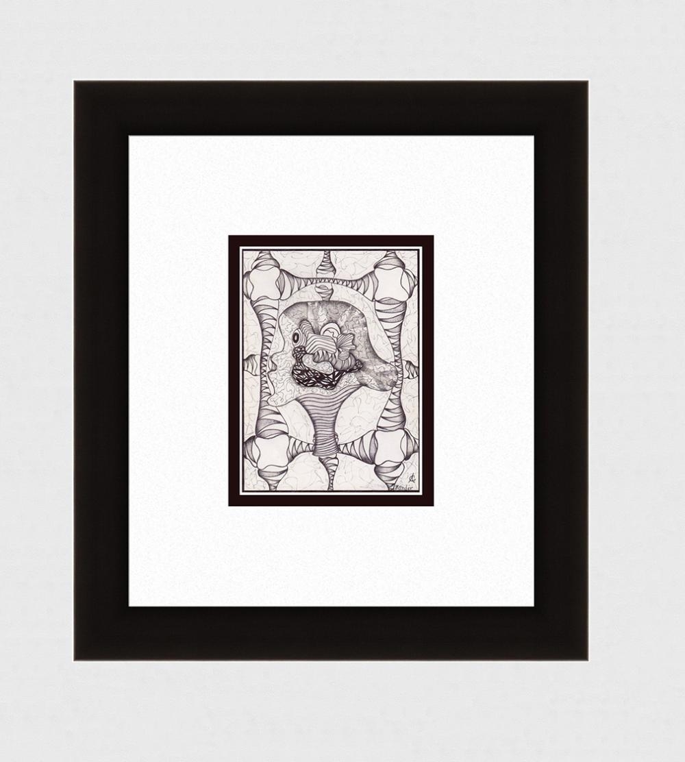 Alexander Constantine | Alexander Constantine Ink Drawing Self-Portrait ...