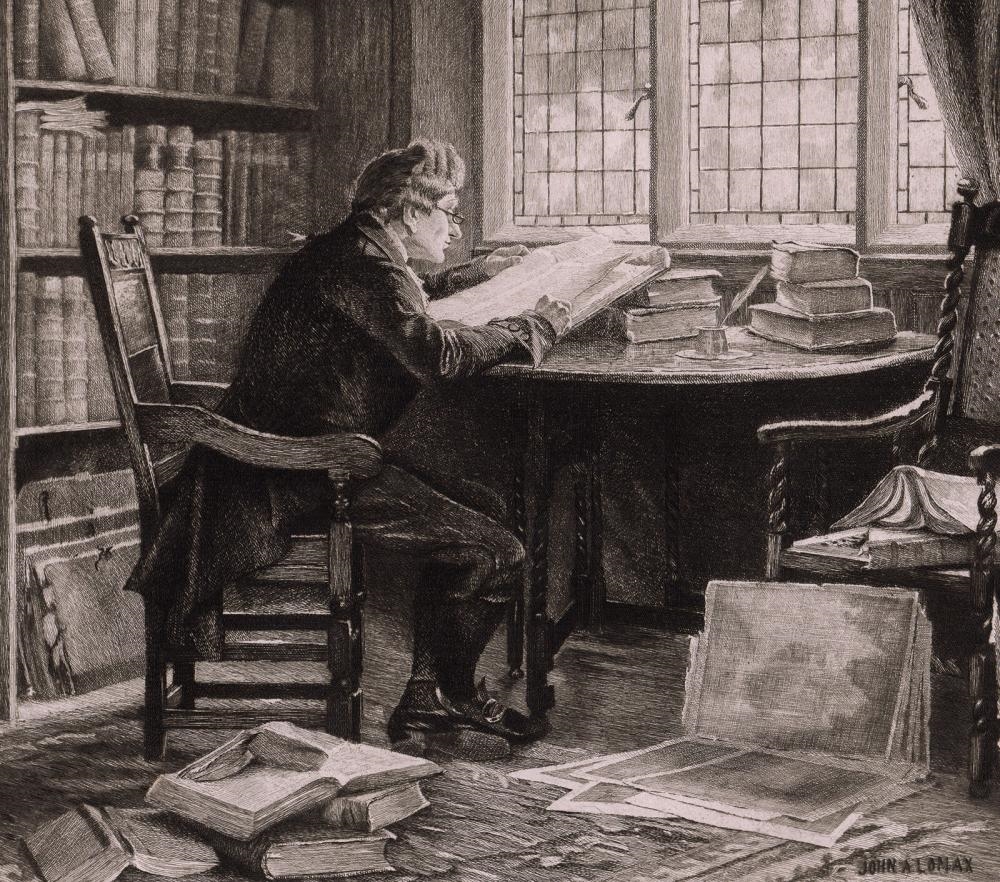 John Arthur Lomax | John Arthur Lomax 1892 etching The Bookworm signed ...