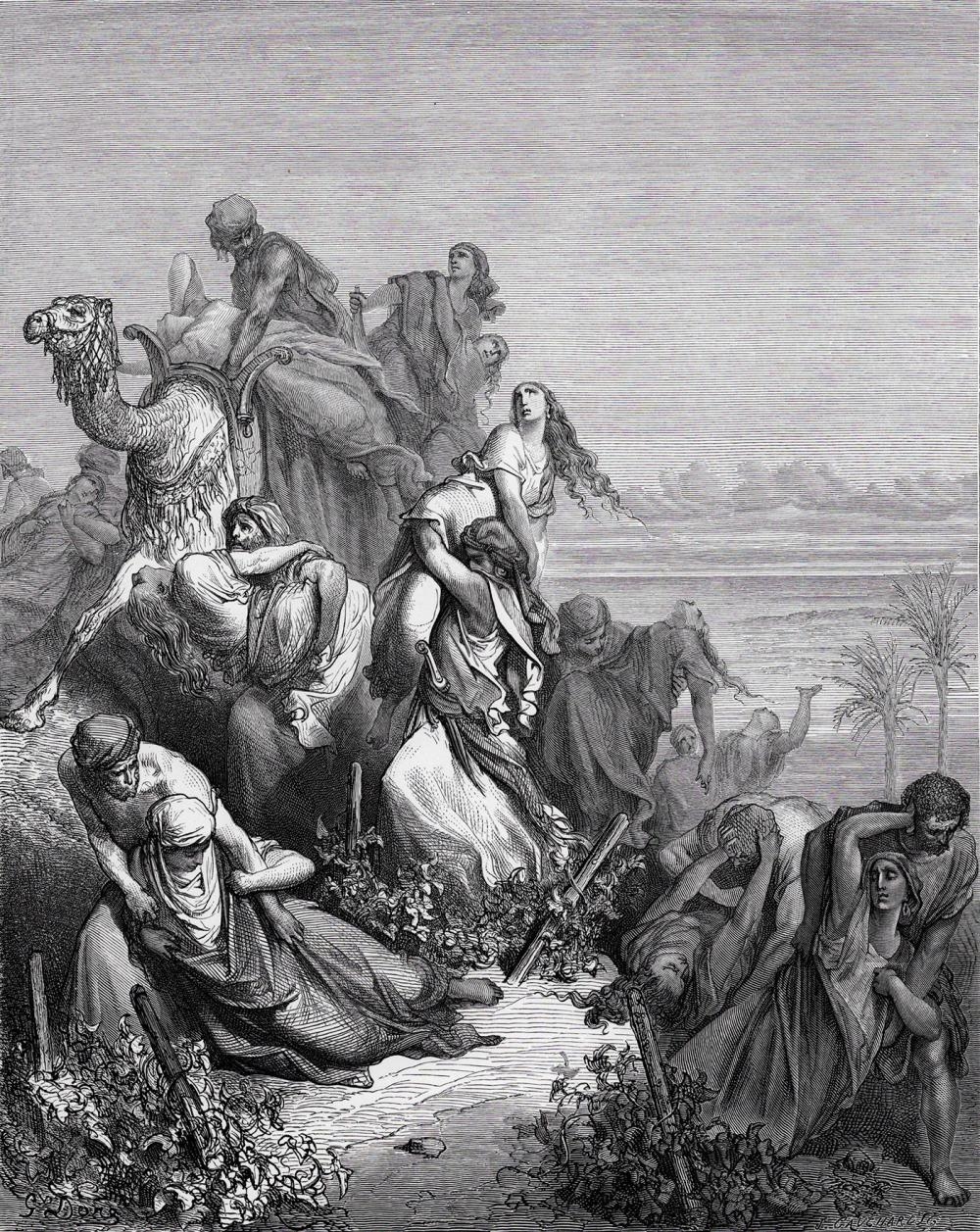 Gustave Doré | Gustave DORE'S BIBLE 1800s Woodcut WIVES FOR THE ...