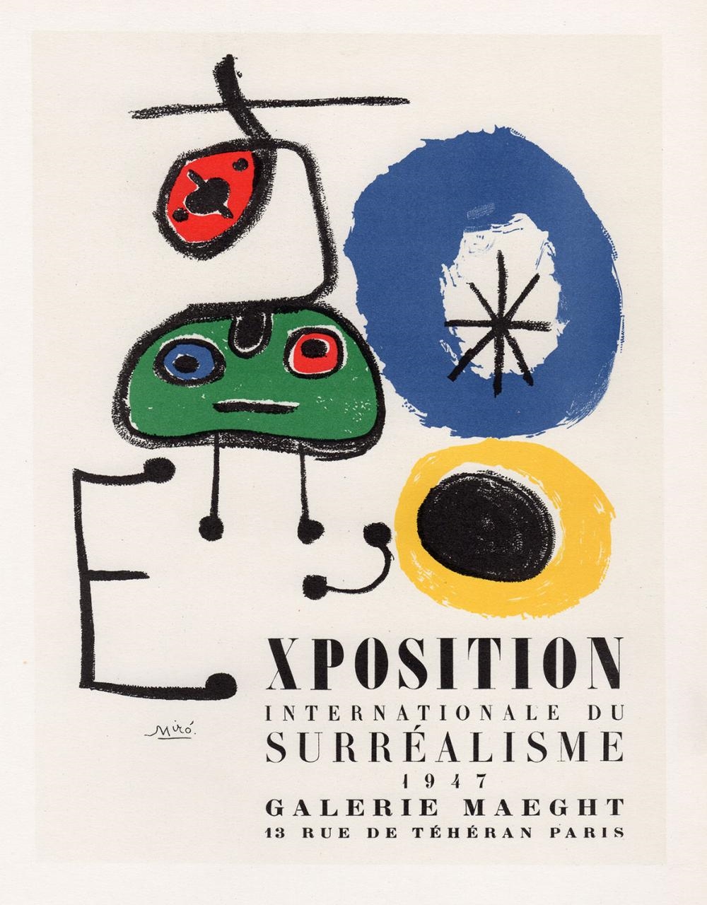 Joan Miró | 1959 Joan Miro Exposition du Surrealisme lithograph signed ...