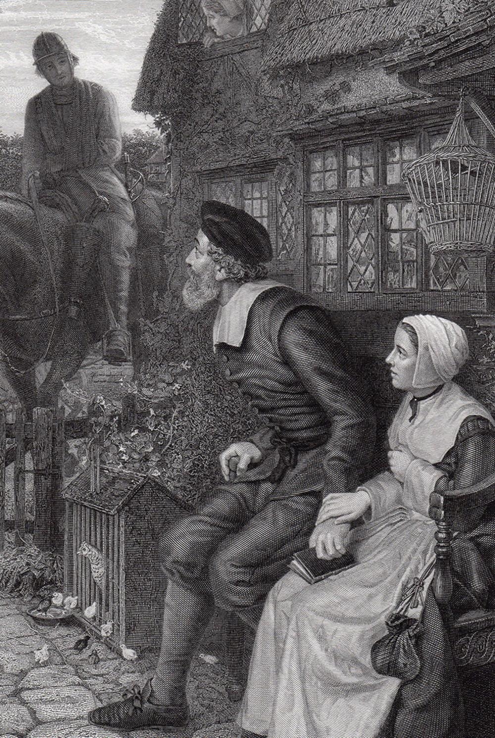 Henry Wallis | 1875 Henry Wallis Back from Marston Moor engraving ...