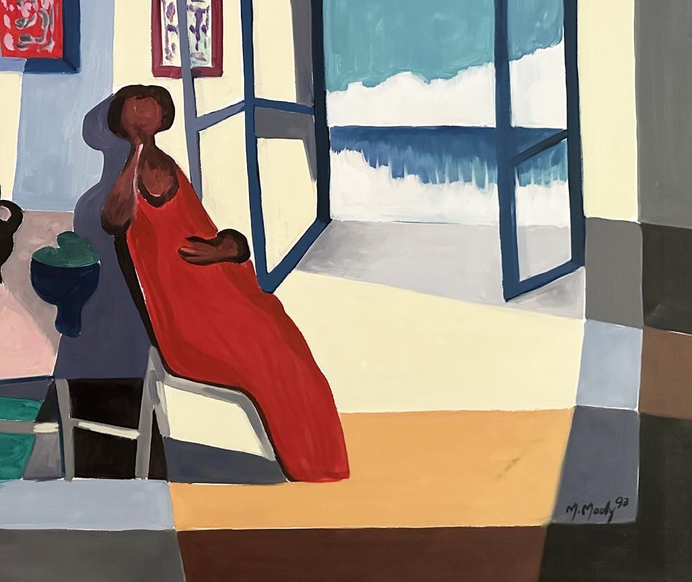 Marcel Mouly | Marcel Mouly Window by the Sea Oil Painitng 28 x 36 ...