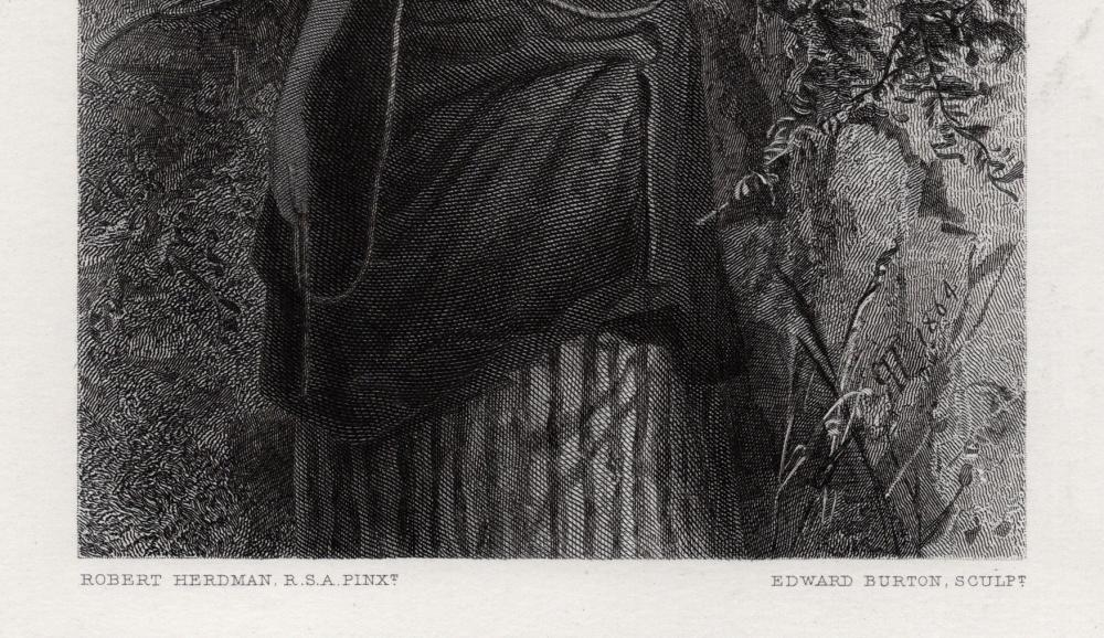 Robert Herdman | Robert HERDMAN 1800s Engraving The Fern Gatherer ...