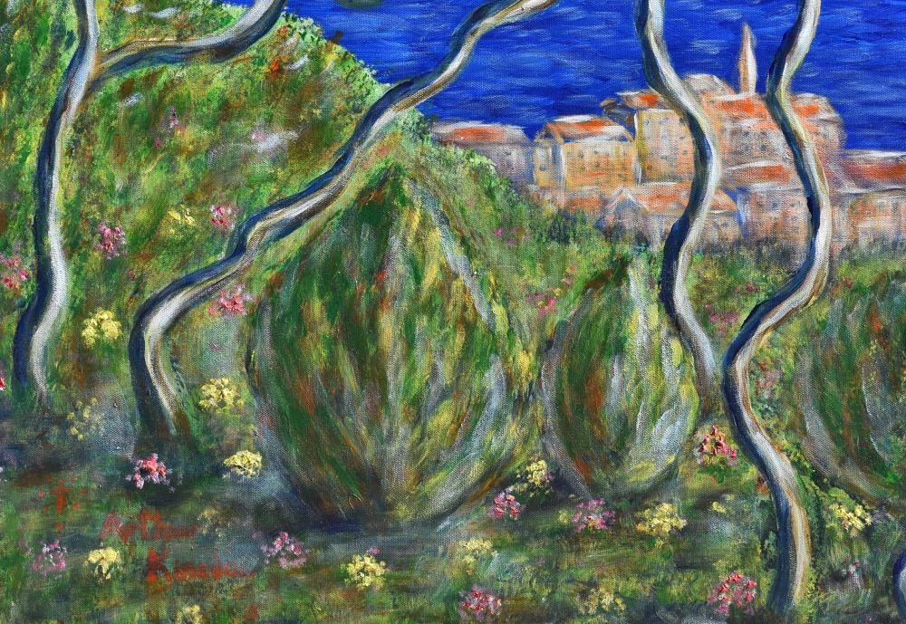 Arthur Kinslow | Arthur Kinslow Original Painting City by the Sea 30 x ...