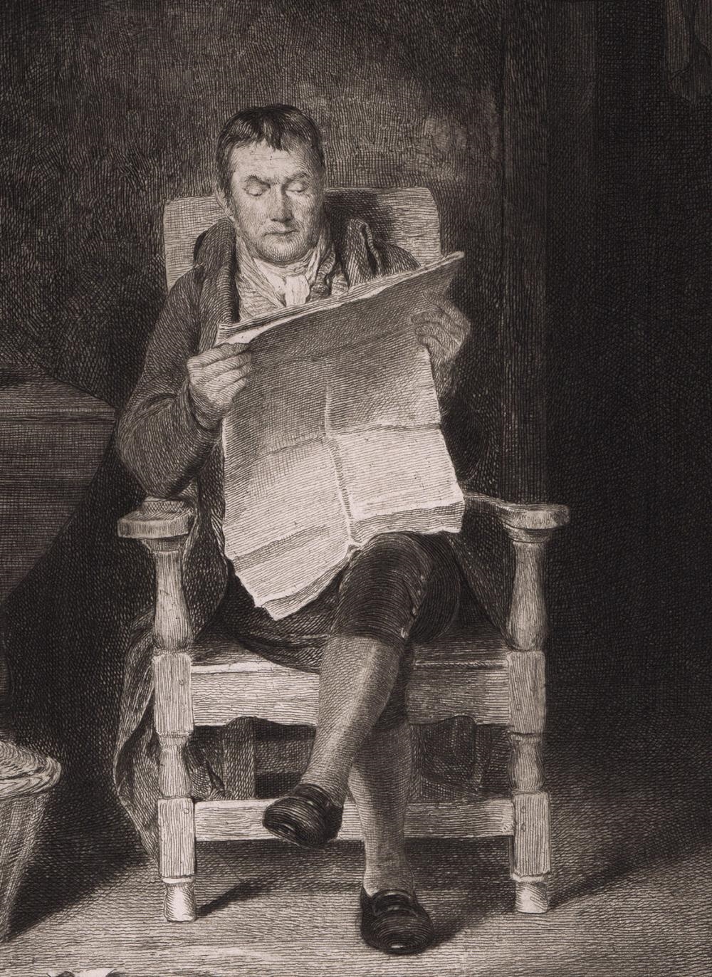 Thomas Sword Good | Thomas Sword Good The Newspaper 1889 etching (1842 ...