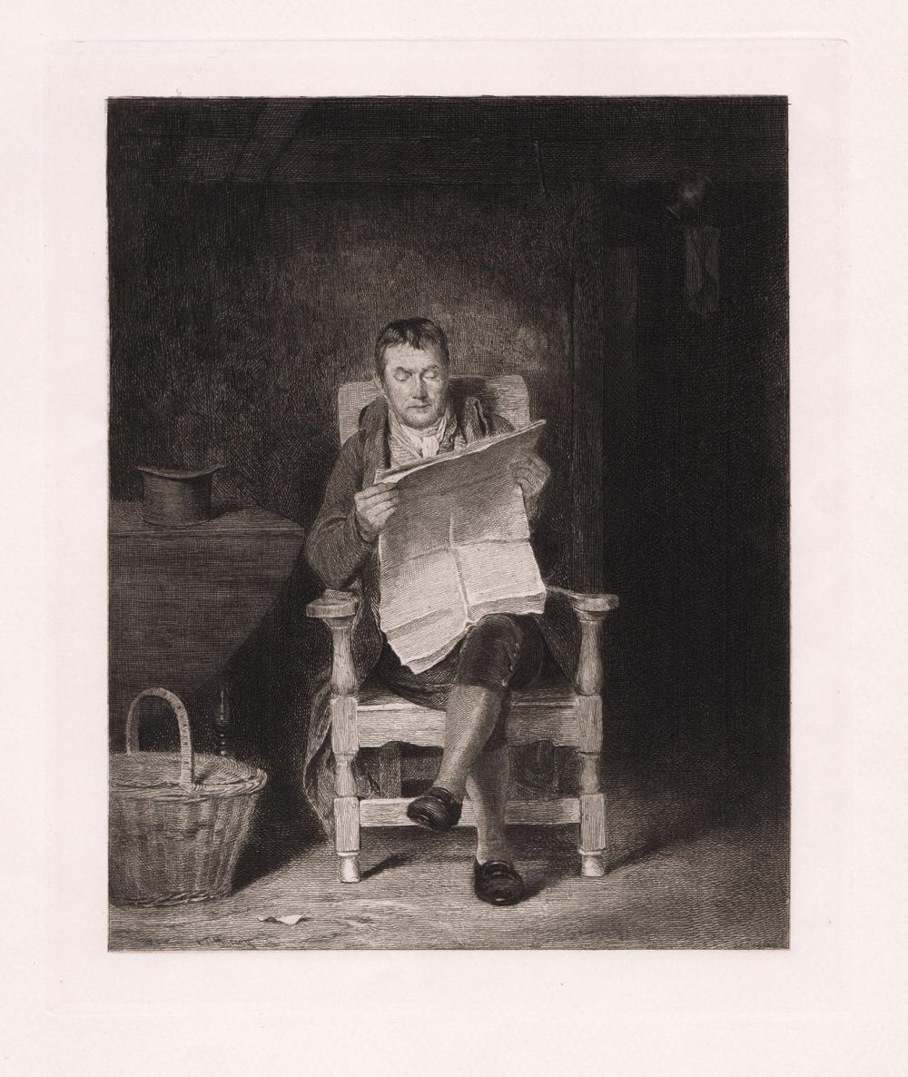 Thomas Sword Good | Thomas Sword Good The Newspaper 1889 etching (1842 ...