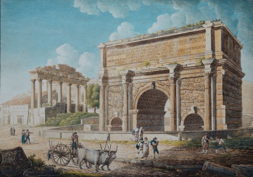 Franz Kaisermann | The Arch of Constantine and part of the Colosseum ...