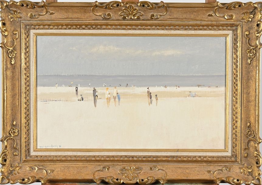 Henri André Martin | Characters on the beach, 1996 (1996) | MutualArt