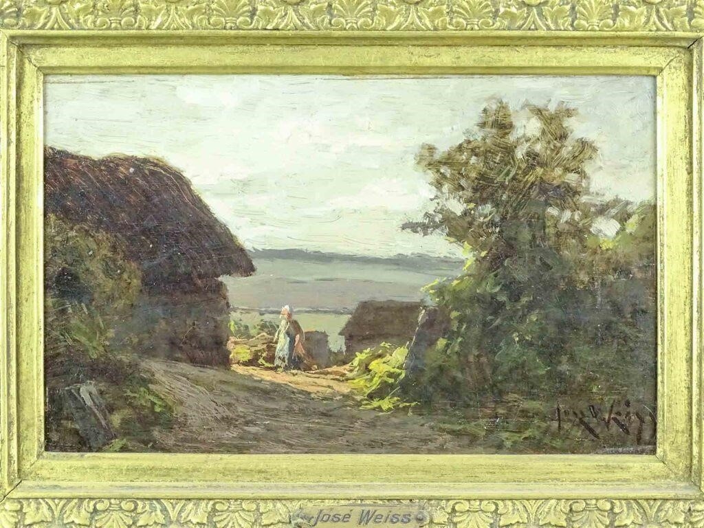 José Weiss | Figure by a Farm Gate | MutualArt