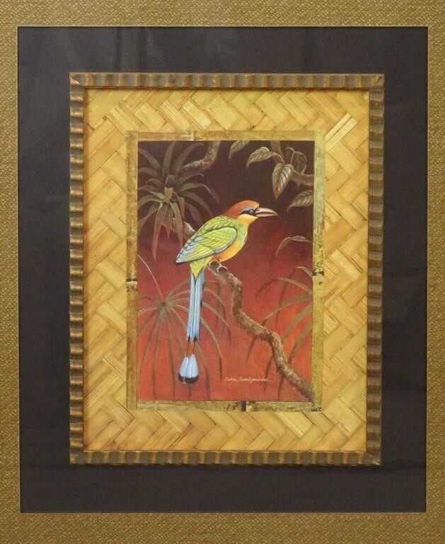 Debra Swartzendruber | Pair of Original Parrot Paintings | MutualArt