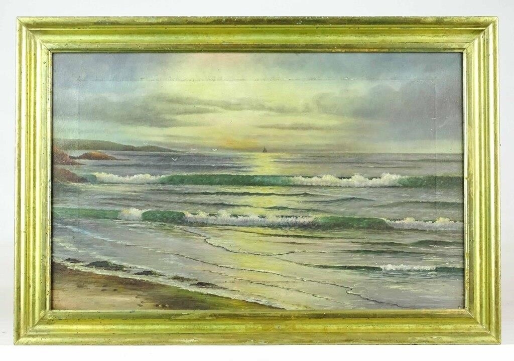 Alfred Thompson Bricher | Rocky Coastal Scene with a View of Passing ...