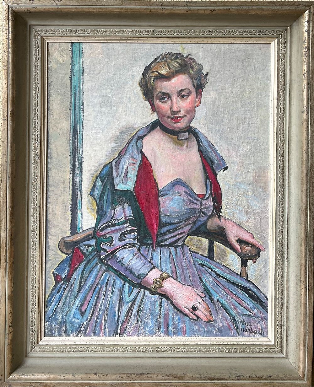 Oskar Martin-Amorbach | Portrait eines Würzburger Mädchens in Ballkleid | MutualArt